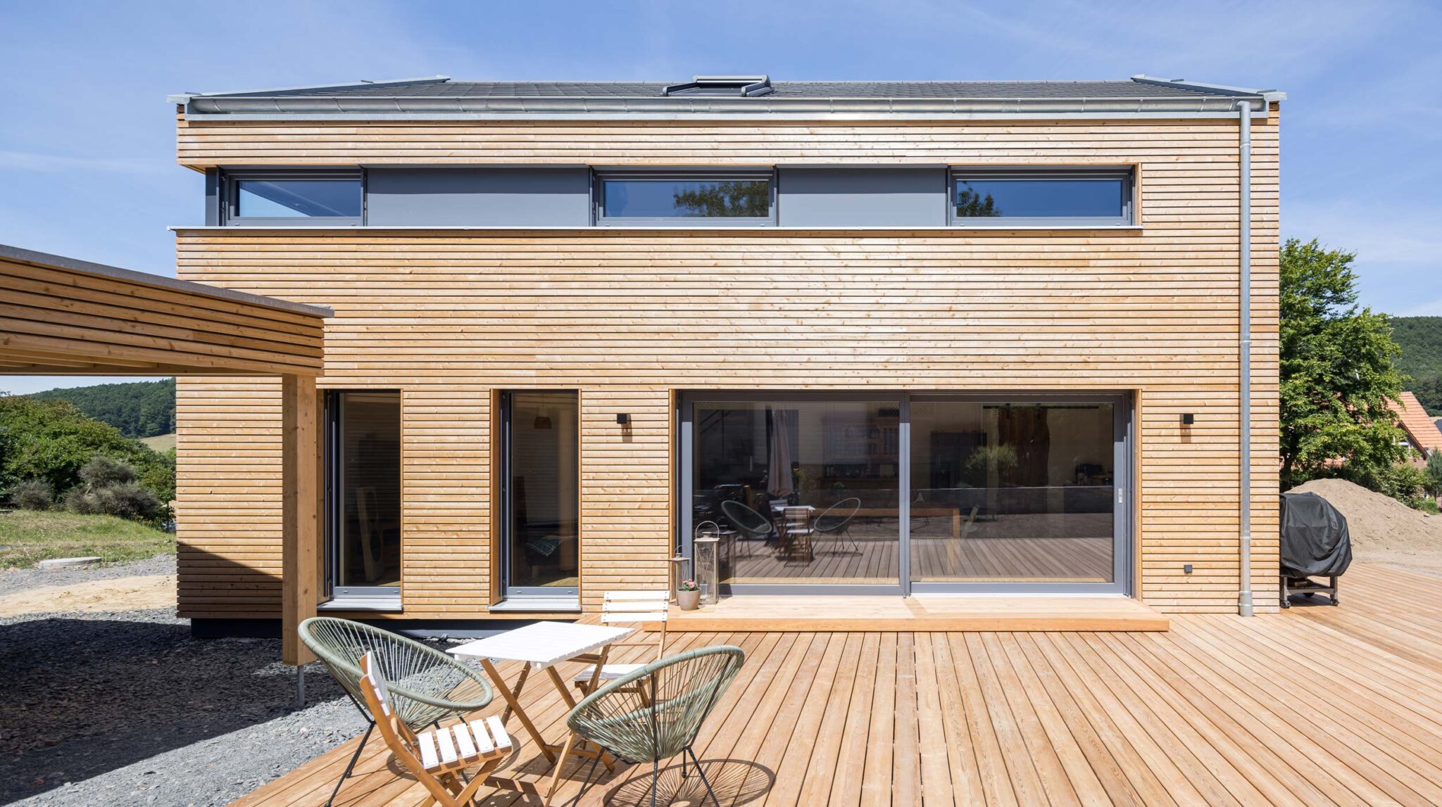 Holzhaus mit Rhombusleisten-Fassade in Melsungen | Holzbau Kühlborn GmbH